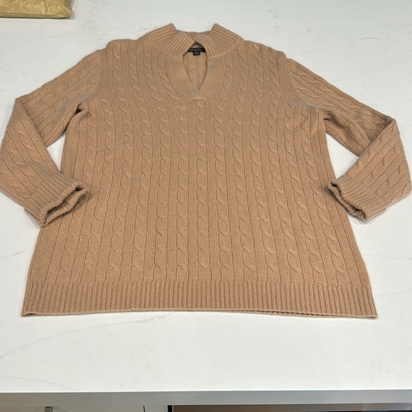Brooks Brothers | Sweaters | Brooks Brothers Womens Tan Cable Knit ...